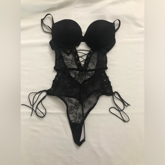 Body Rage | Intimates & Sleepwear | Body Rage Sexy Cutout Black Lace ...